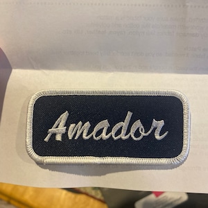 Custom personalized Embroidered Name Tag/ Embroidered Name | Etsy