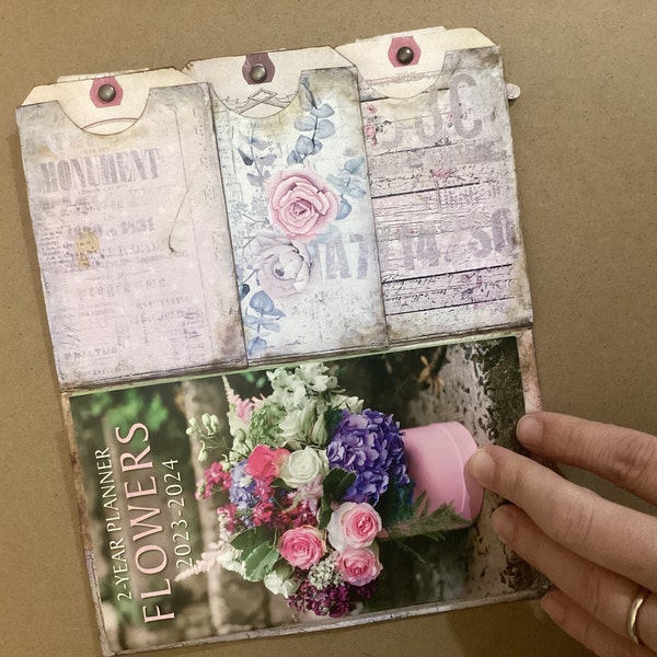 Junk Journal, Page Pockets, No. 4, Kit, Folio, Folder, Shabby, Butterfly, Insert, Pink, My Porch ...