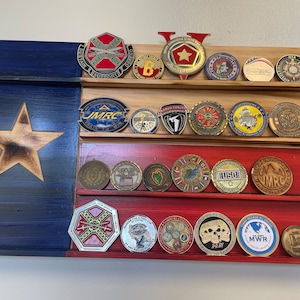 Thin Silver Line Challenge Coin/ Thin Grey Line Coin Display ...