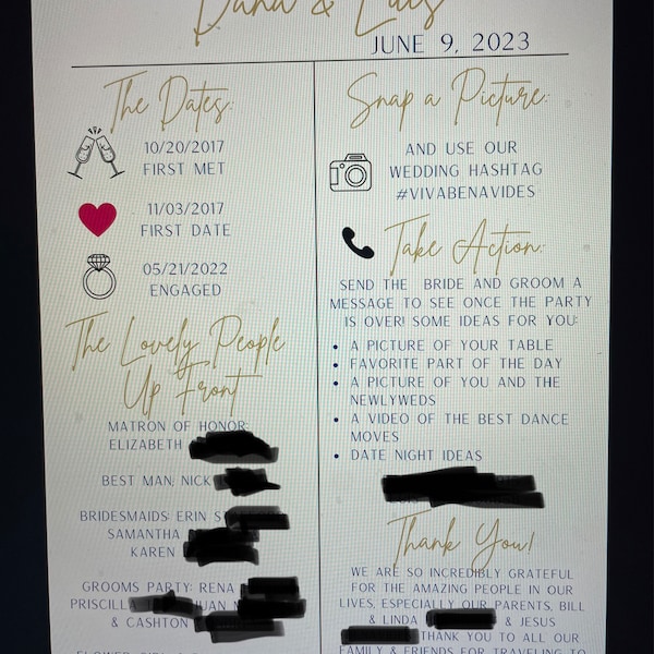 Fun Wedding Infographic Template - Digital Download, Instant, Editable ...