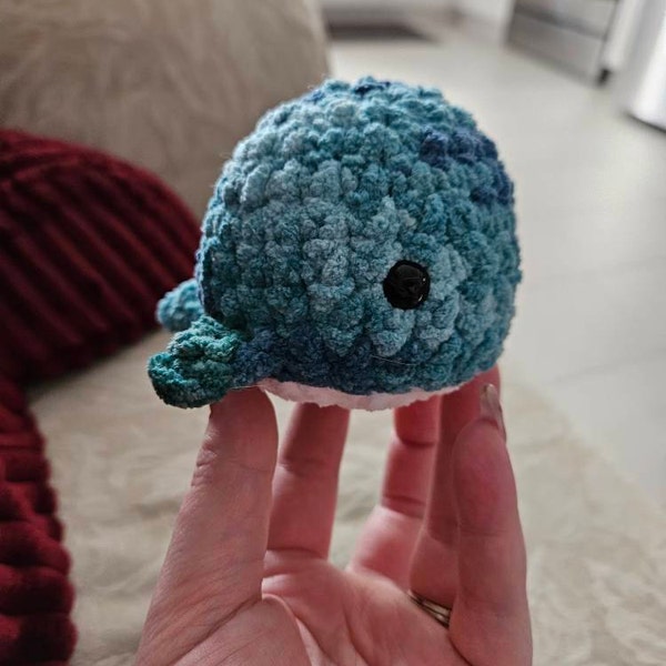 NO SEW Mini Whale Crochet Pattern for Beginners. Easy Crochet Amigurumi ...