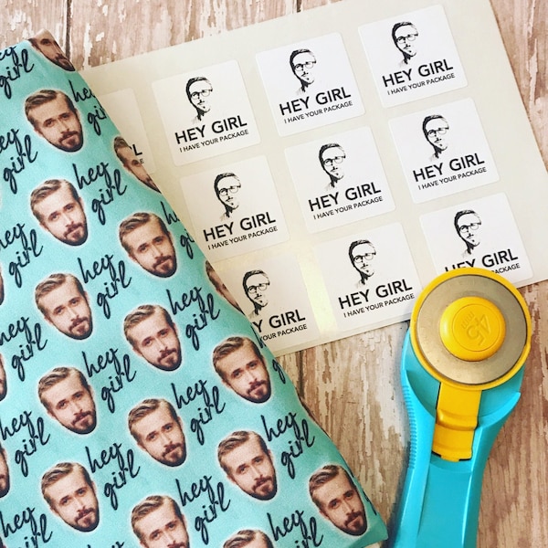 Hey Girl | Small Shop Packaging Stickers | Shipping Stickers | Happy ...