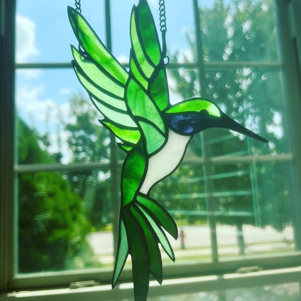 PATTERN • X2 Hummingbirds Stained Glass Pattern • PDF • Digital ...