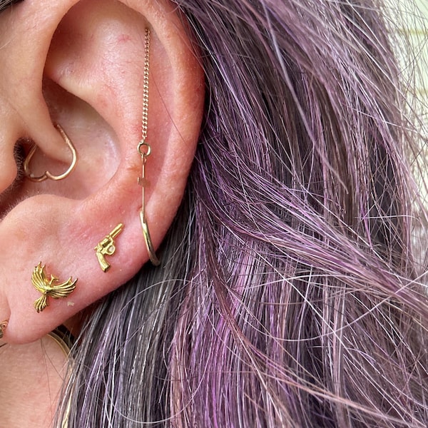 Super Tiny Sea Turtle Threadless Flat Back Nose Stud, 20,18,16ga, 5-10mm Unisex, Stainless Steel ...