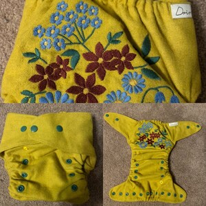 Drimi Wool Diaper Nappy Embroidery Flowers Wrap Cover Windel - Etsy