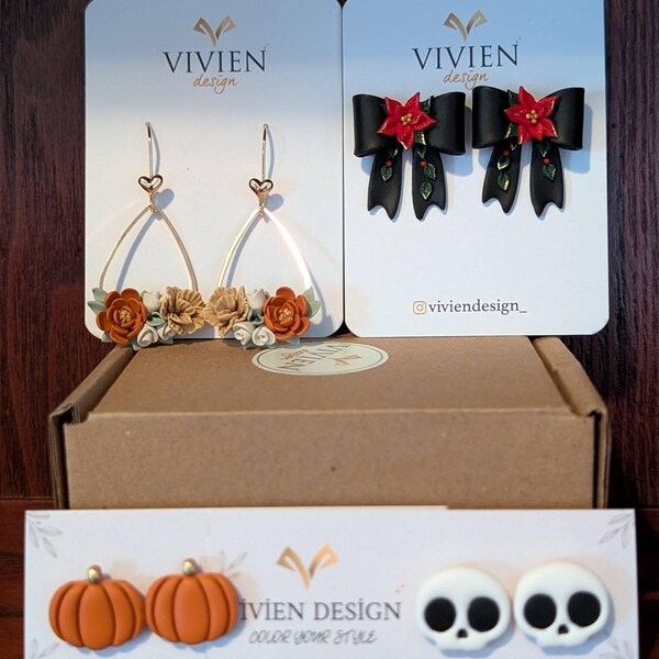 Floral Clay Earrings|cottagecore Clay Earrings |floral Jewelry ...