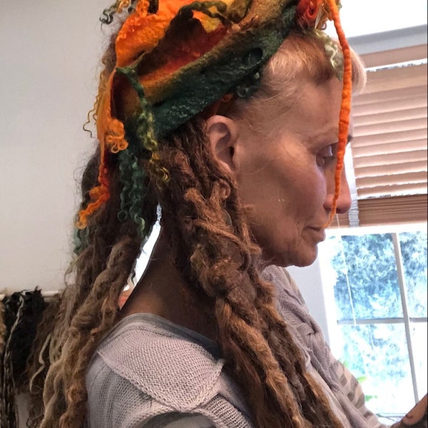 Wet Felting Tutorial Felted Locks Collar Neck Warmer How to Felt Wool ...