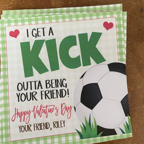 Soccer Valentines, Boy Sports Ball Valentine Card Gift Classroom Party ...