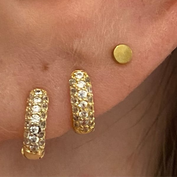 18G/16G 2.5-3mm Threadless Push Pin Dot Round Flat Back Stud, Conch ...