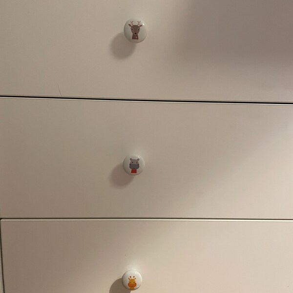 Rabbit Theme Drawer Knobs, Safari Animal Nursery Room Drawer Handles ...