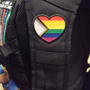 Pride Flag Rainbow LGBTQIA Embroidered Iron on Heart Patch - Etsy