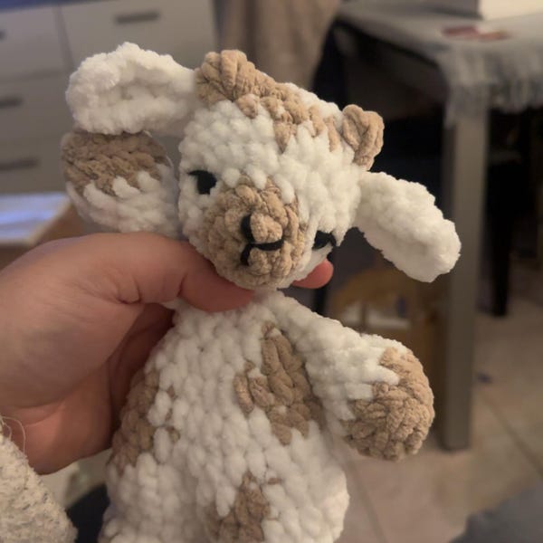 Crochet Baby Goat Lovey Pattern – Greta, No-sew Amigurumi (PDF Pattern ...