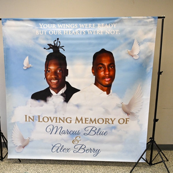Memorial Backdrop, Long Live Banner Heavenly Birthday Backdrop Banner ...