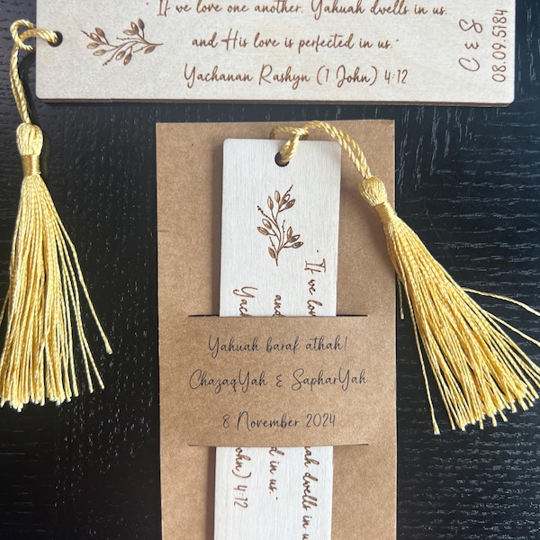 30 PCS Personalized Wooden Bookmarks With Tassel, Engraved Bookmark ...