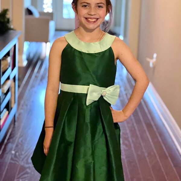 Girls Pageant Party Interview Dress, Size 3, Bright White and Neon ...