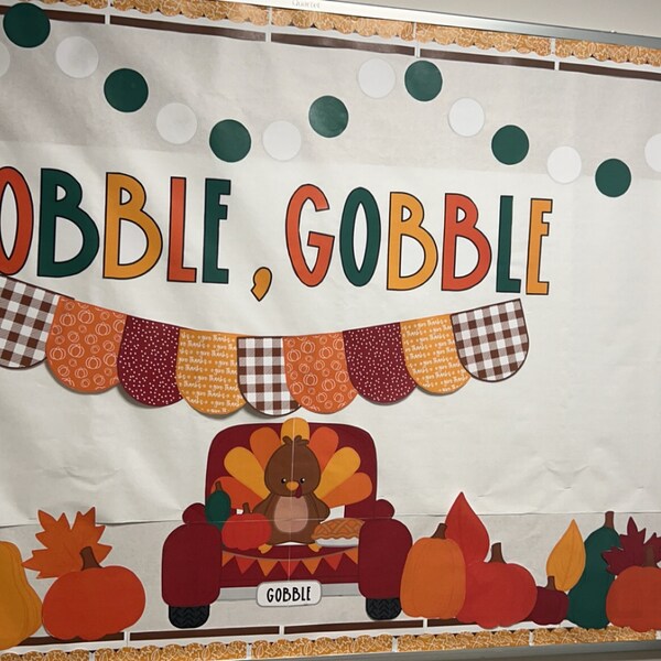 Happy Turkey Day - Fall - Thanksgiving - Bulletin Board Kit - Etsy