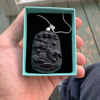 Brassy Metal Pendant-necklace With Holy Monk Motif, 19 - Etsy