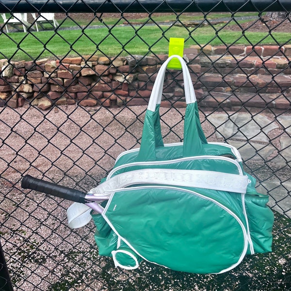 Tennis Bag Hook Personalized for Hanging on Fence - Fencecaddy is Very ...