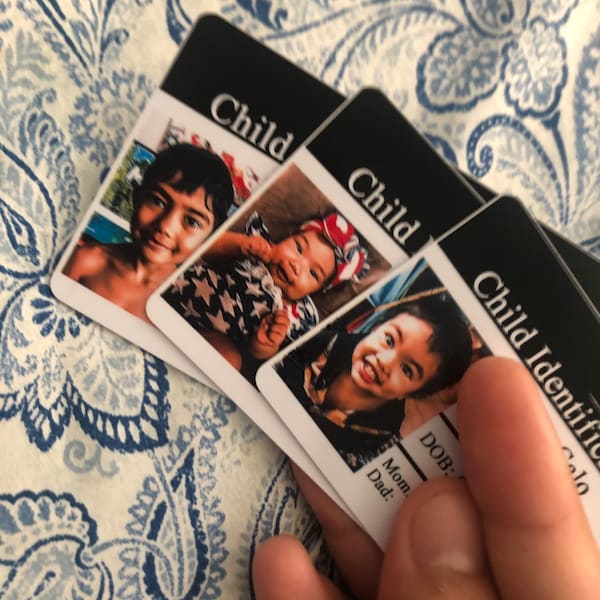 Child Identification, Lost Child Card - Child ID, Safety, Emergency ...