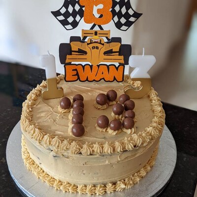 F1 Racing Car Inspired Cake Topper - Etsy