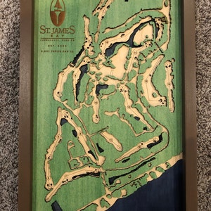Custom Golf Course Map Engraved Golf Map Custom Golf Picture - Etsy