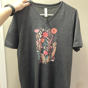 Flower Shirts,aesthetic Wild Flower Shirt, Botanical Floral,minimalist Shirts for Women ...