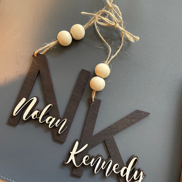 Personalized Name Wood Letter Christmas Ornament Laser Cut Christmas ...