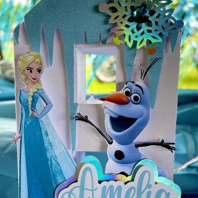 Frozen 3D Letter, Elsa 3D Letter, Frozen Party Supplies, Elsa Party ...