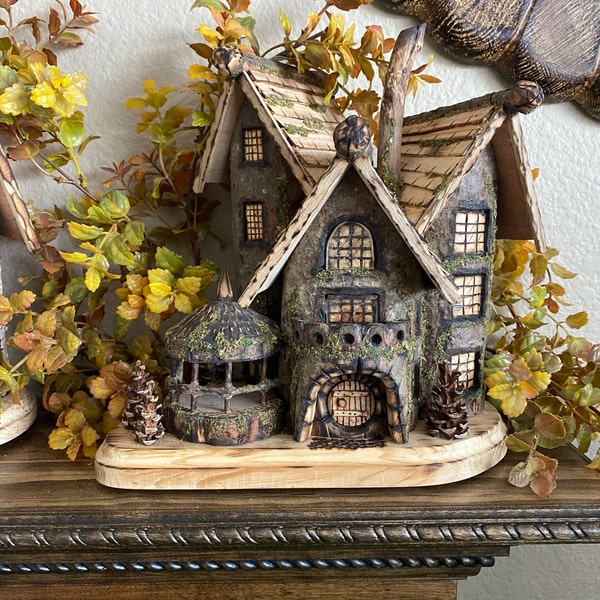 Fairy House Hand Made One of a Kind Made Out of Wood Fairy Garden Gnome ...