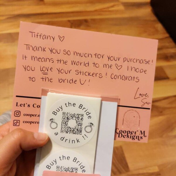 Buy the Bride a Drink Sticker | Venmo Sticker | Venmo QR Sticker ...