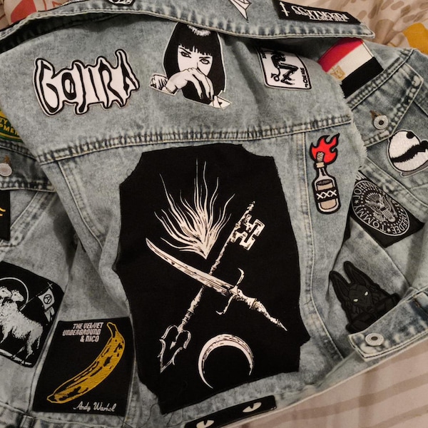 Screen Printed Patch hexenritt witches' Flight Illustration Printed ...