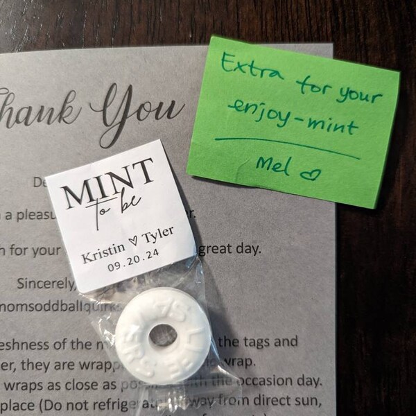 SET OF 120 Mint to Be Wedding Favors Life Savers Mints for Guest ...
