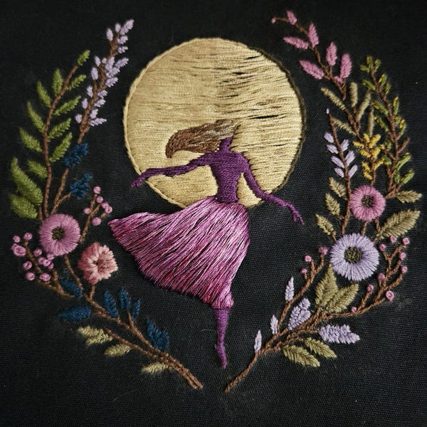 Iced Matcha Latte Embroidery Pattern Green Tea Hand Embroidery Design ...