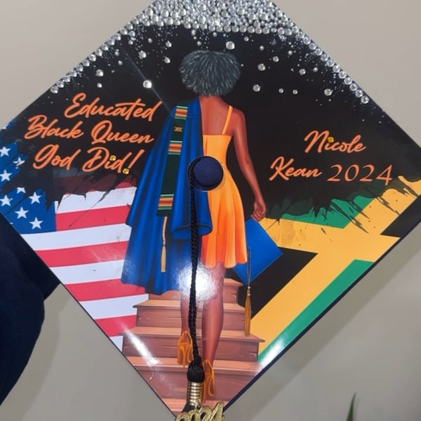 Personalized Africa America Graduation Cap Topper, Custom Country Flag ...