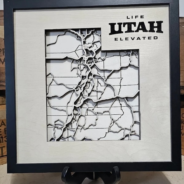 Laser Cutter File | Indiana Layered Map - Etsy