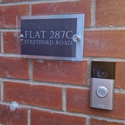 K Smart Sign Modern House Signs Plaque Door Number Street - Etsy UK