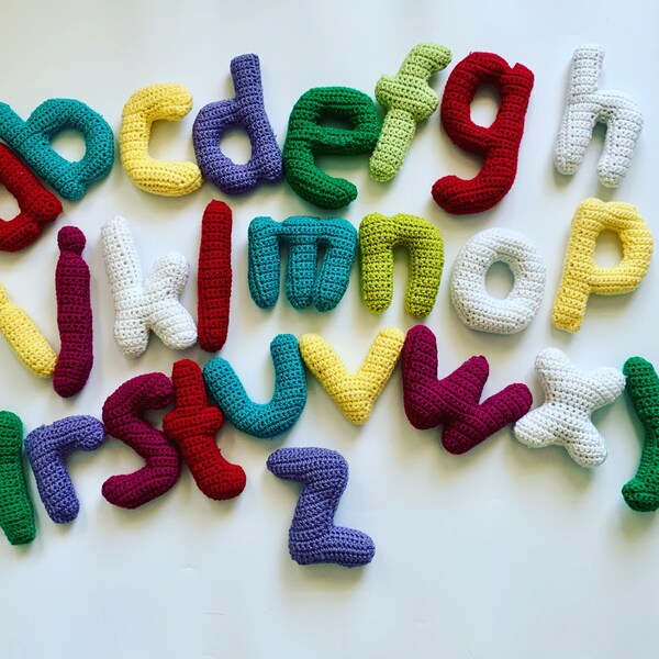 Crochet Pattern: Alphabet Lowercase Letters, Soft Letters, Play Letters ...