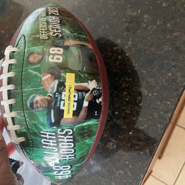 Custom Photo Football | Playmaker Design | Great for Senior Night ...