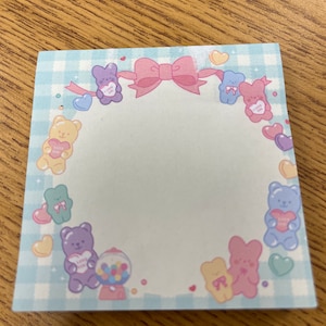 Gummy Bear Sticky Memopadnotepad 80 Sheets Kawaii Mini Sticky Note - Etsy