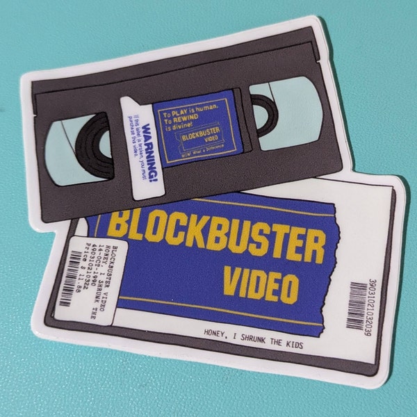 Retro Nostalgic Handdrawn 90s 2000s 3" Vinyl Sticker Blockbuster VHS - Etsy