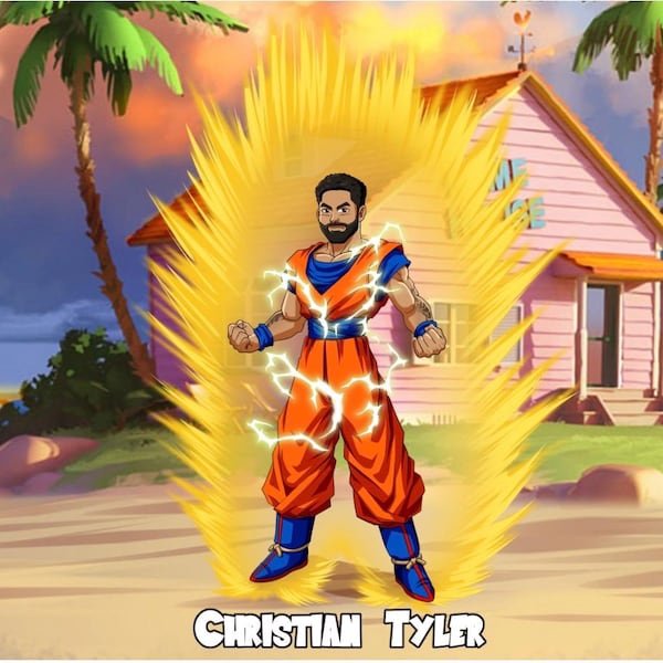 Custom Portrait DBZ Dragon Ball Z Custom Anime Portrait , Couple Anime ...