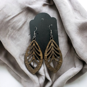 10 Elegant Wooden Earring Templates Bundle Laser Cut Dangle Designs for ...