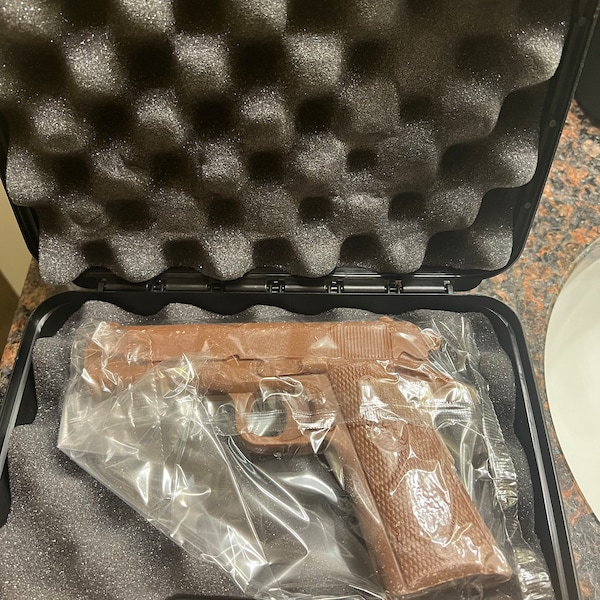 CHOCOLATE GUN - Full Size Hand-crafted Solid Milk Chocolate Handgun ...