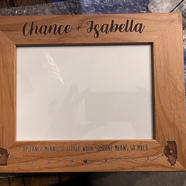 Personalized Long Distance Relationship Picture Frame, Long Distance ...