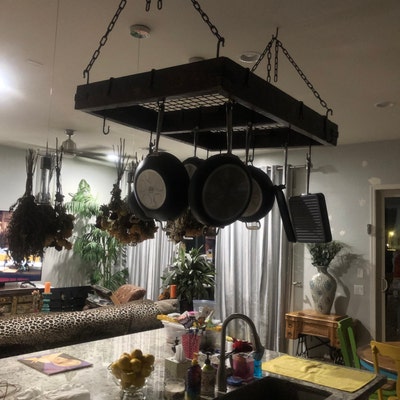 One-arm-bandit Hand Crafted Hanging Pot Rack 6' Long - Etsy