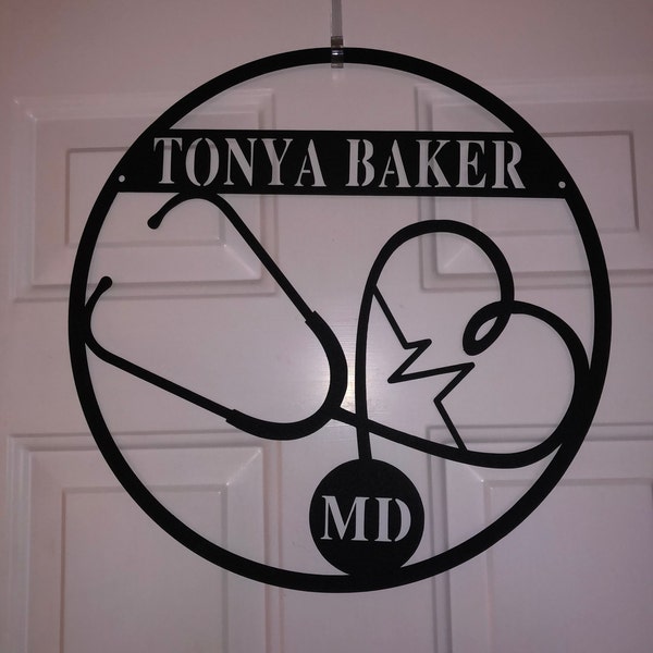 Personalized Doctor Sign Gift, Custom Metal Signs, RN Gifts, Nurse ...