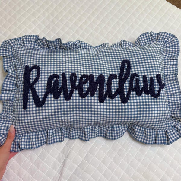 Personalized Name Pillow, Nursery Pillow, Pillow, Embroidered Punch ...