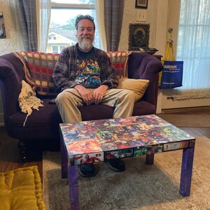 Custom Comic Coffee Table With Epoxy Resin - Etsy
