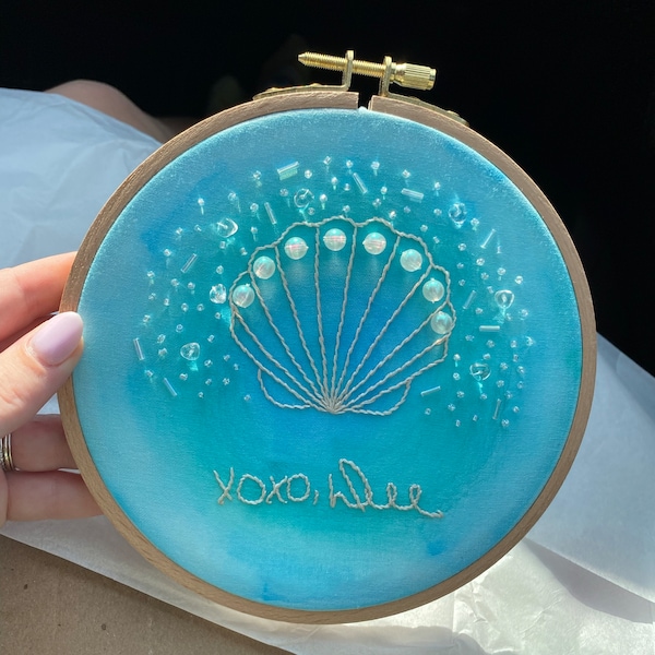 Hand Embroidered Custom Stocking Tag | Hand Embroidered Custom Gift Tag ...