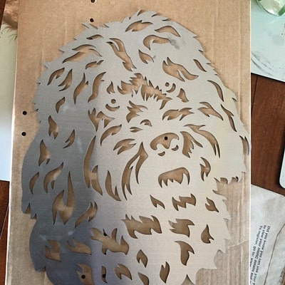 Cockapoo Dog Rustic Metal Garden Art Sculpture / Garden Ornament ...